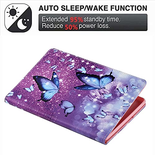 All-New Amazon Fire HD 10 & 10 Plus Case (Only Compatible with 11th Generation, 2021 Release), Not Suitable for 7th/5th Fire 10, Premium PU Leather Stand Cover with Smart Auto Wake/Sleep, Butterfly
