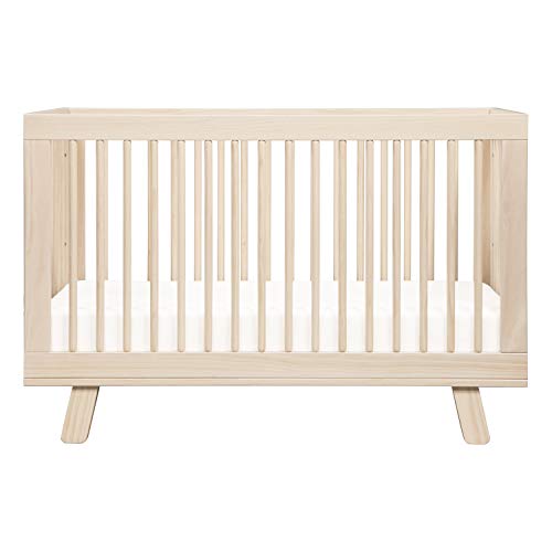 Babyletto Hudson 3-in-1 Convertible Crib with Toddler Bed Conversion Kit in Washed Natural, Greenguard Gold Certified