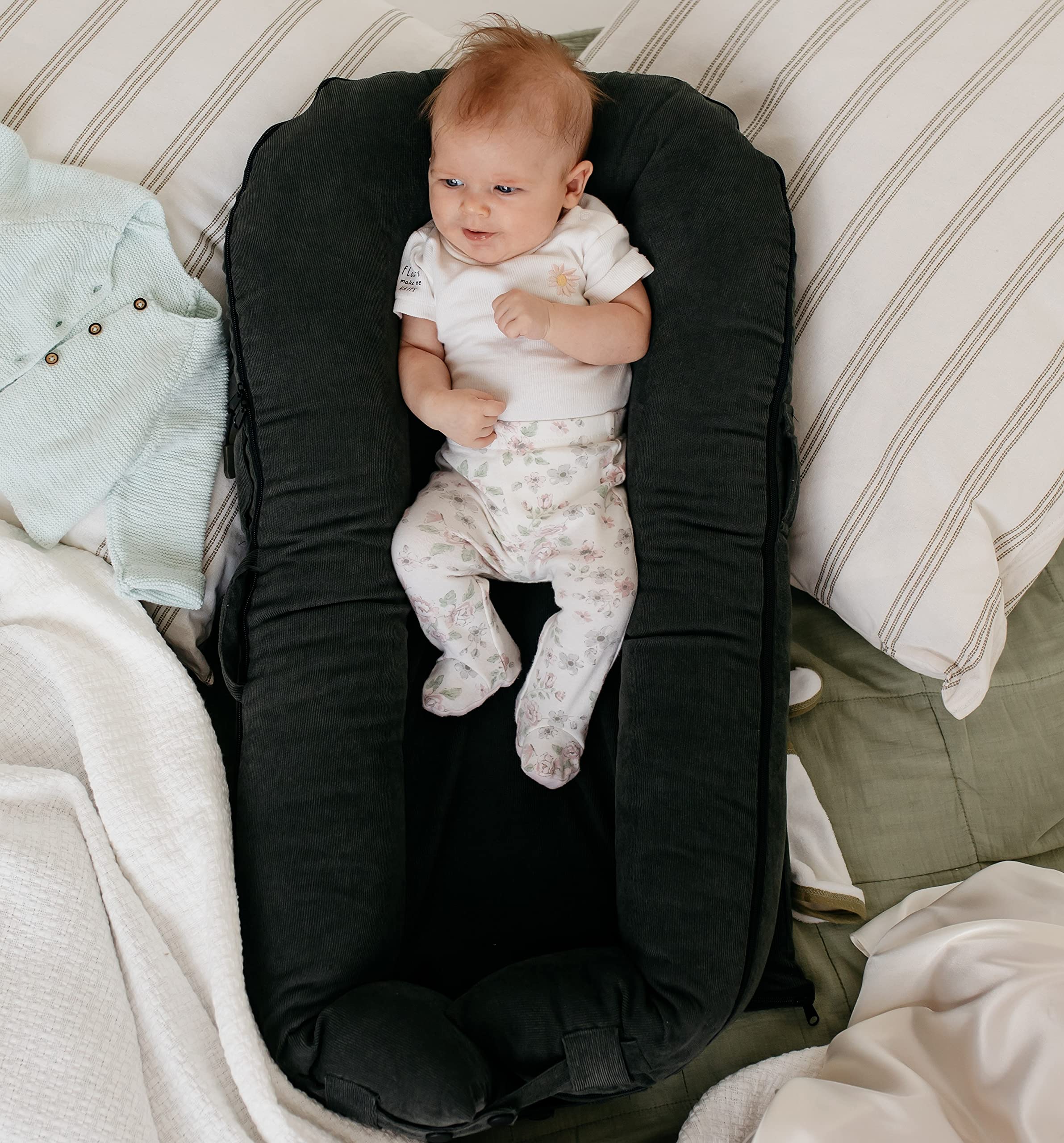 Lounger Cover by Sofia Amber – Cover ONLY for DockAToT and Sleepyhead Deluxe + Docks - Baby nest Sleep Pod Replacement Extra Cover - Emerald