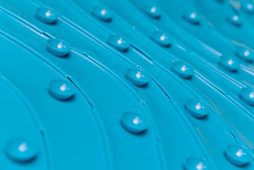 Boon B11192 RIPPLE Textured Non Slip Baby Bath Tub Mat with Hanging Hook and Drain Holes, Blue