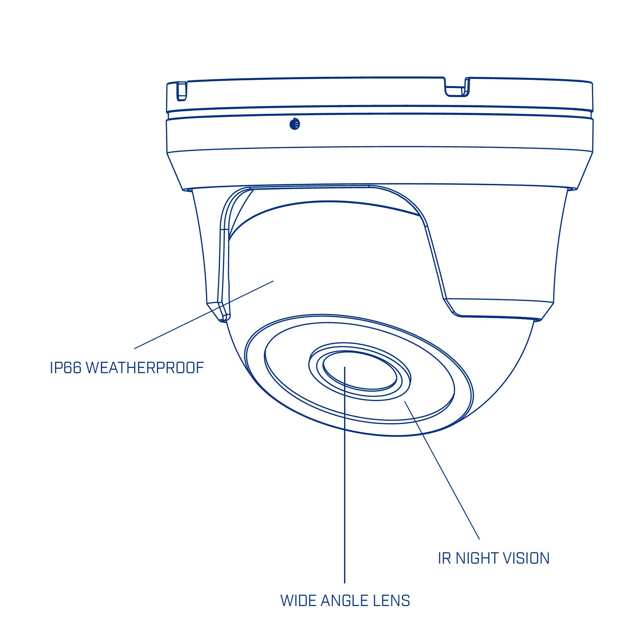 Flir Digimerge C233ED Outdoor 4-in-1 Security Dome Camera, 2.1 MP HD Fixed WDR MPX, 3.6mm, 70ft Night Vision, Works with AHD/CVI/TVI/CVBS/Lorex, Flir MPX DVR, White (Camera Only)