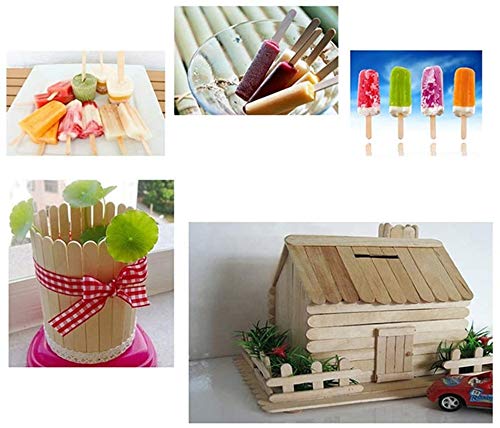 Bzbuy 100 Pieces Large Wax Sticks, Wood Waxing Craft Sticks Spatulas Applicators for Hair Removal Eyebrow and Body