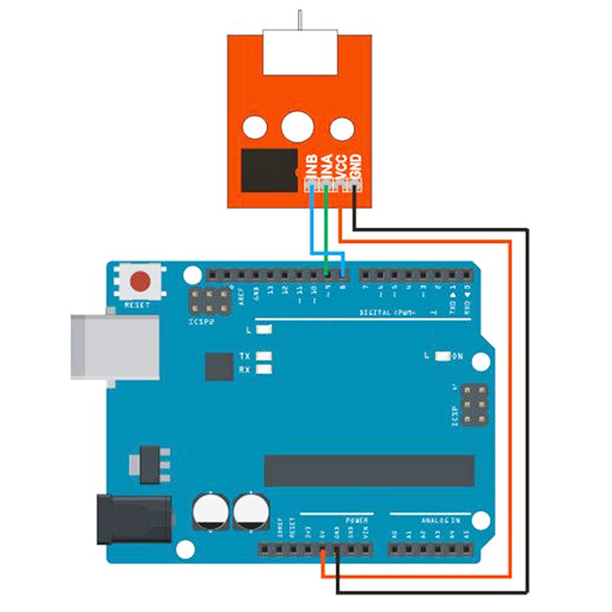 DKARDU L9110 Fan Drive Module Fan Module Robot Design and Development Control MCU Development Board with Male and Female Dupont Cables,for Arduino Smat Car