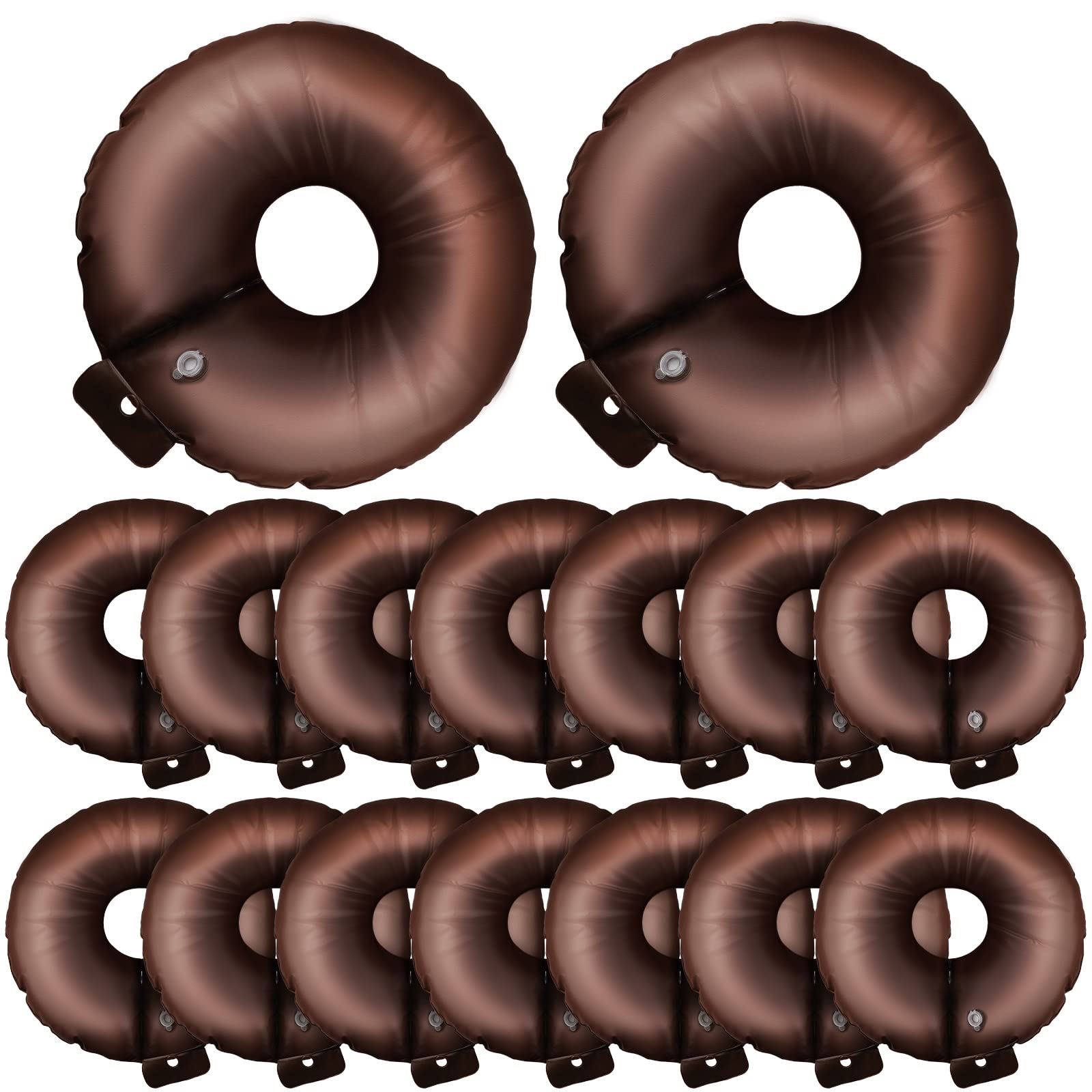 16 Pack Tree Watering Bag Slow Release Tree Watering Ring Automatic Watering System for Potted Plants PVC Water Saving Tree Watering System for Planting Gardening Trees and Shrubs, Brown (15 Gallon)