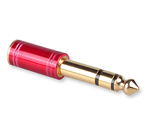 Conwork 3.5 mm to 1/4 inch Adapter, 6.35mm (1/4 inch) Male to 3.5mm (1/8 inch) Female Stereo Audio Connector Gold Plated (2-Pack)