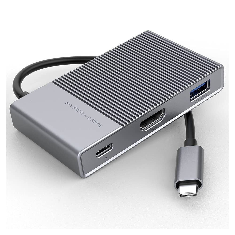HyperDrive GEN2 6-in-1 USB-C Hub - 2X Speed, 2X Power - HDMI 4K60Hz, USB-A 10Gbps, MicroSD/SD UHS-II 312MB/s, USB-C Power Delivery 100W, and 3.5mm Audio Jack