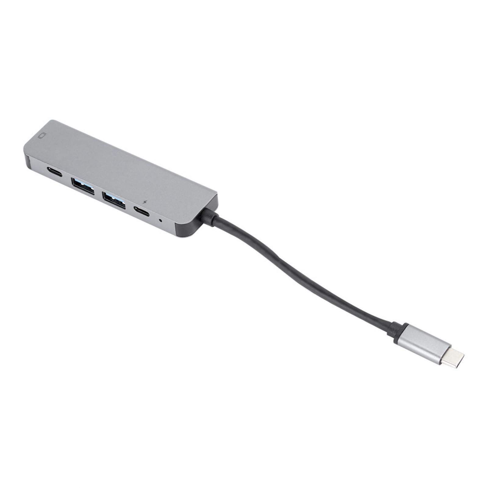 Dock, Hub Adapter, 5Gbps Aluminum Alloy 5‑in‑1 High Hardness for Laptop Computer