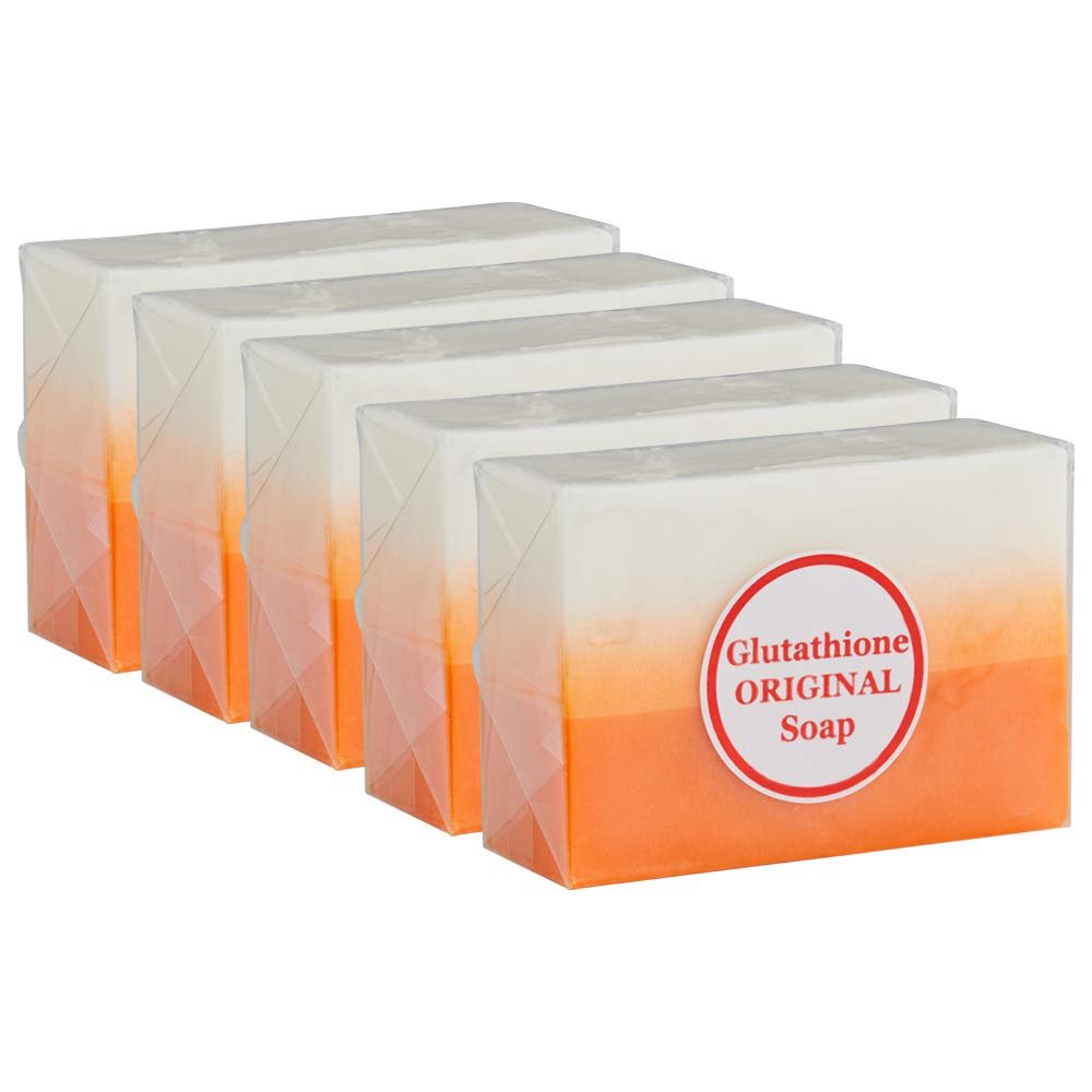Glutathione & Kojic Acid Original Soap, Evens Skin Tone and Leaves Your Skin Smooth and Moisturized (5 Bars, 120 Grams per Bar)