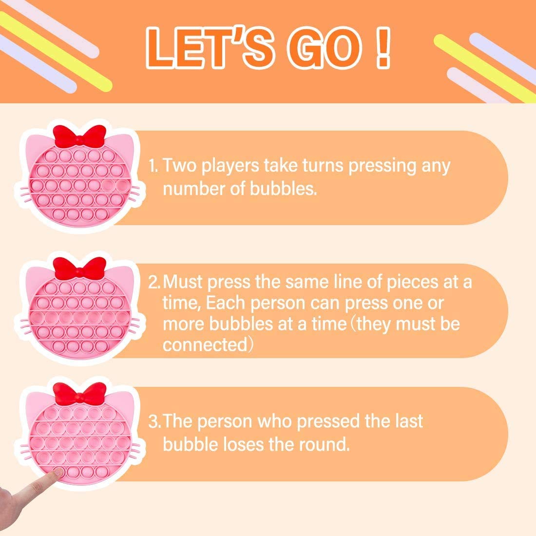 3 Pack Push Bubble Popping Sensory Fidget Toys Set, Special Needs Silicone Stress Reliever Squeeze Toy for School Home Office, Good for Kids Adults Friends Family(Animals Group A-3 Pack)