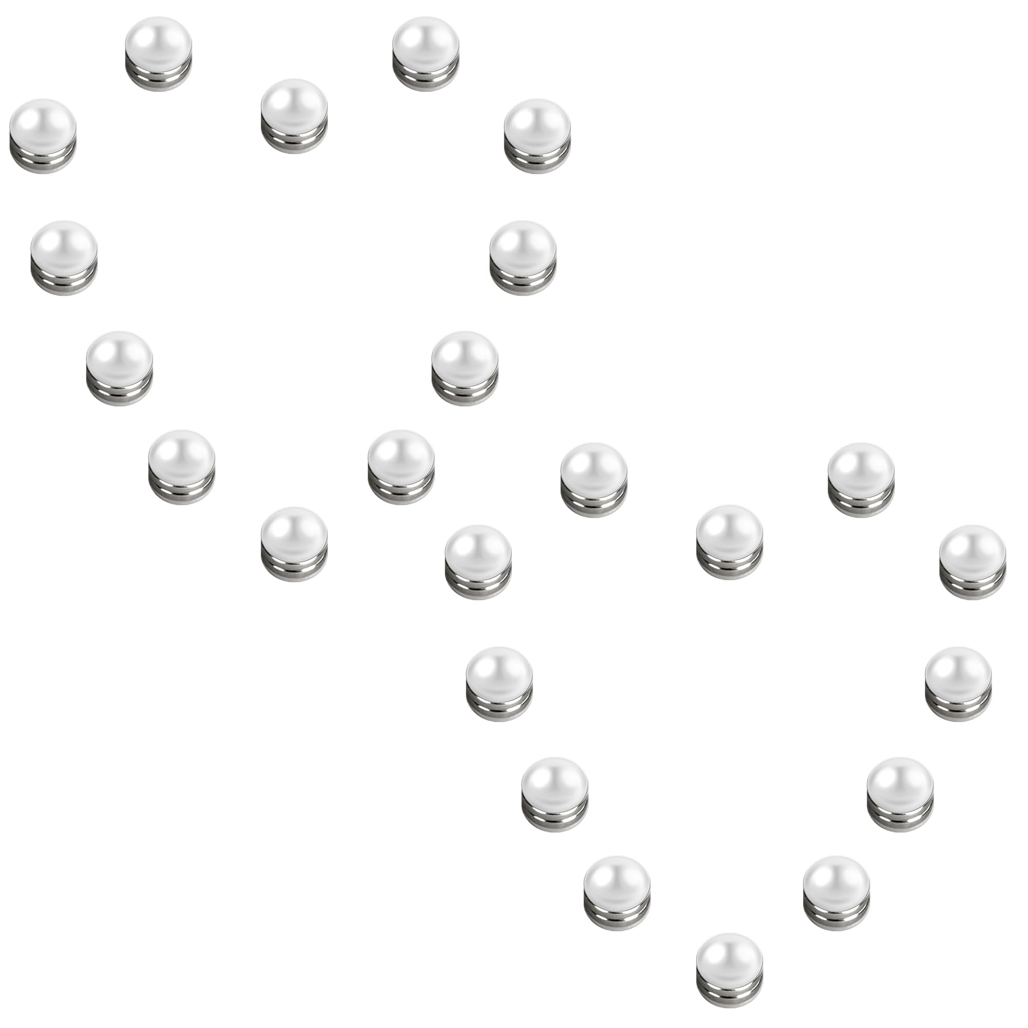 24 Sets Wedding Veil Weights Magnetic Pearls- 0.4 Inch Bridal Veil Weights Magnetic Double-sided Artificial Pearls for Wedding Bridal Decoration