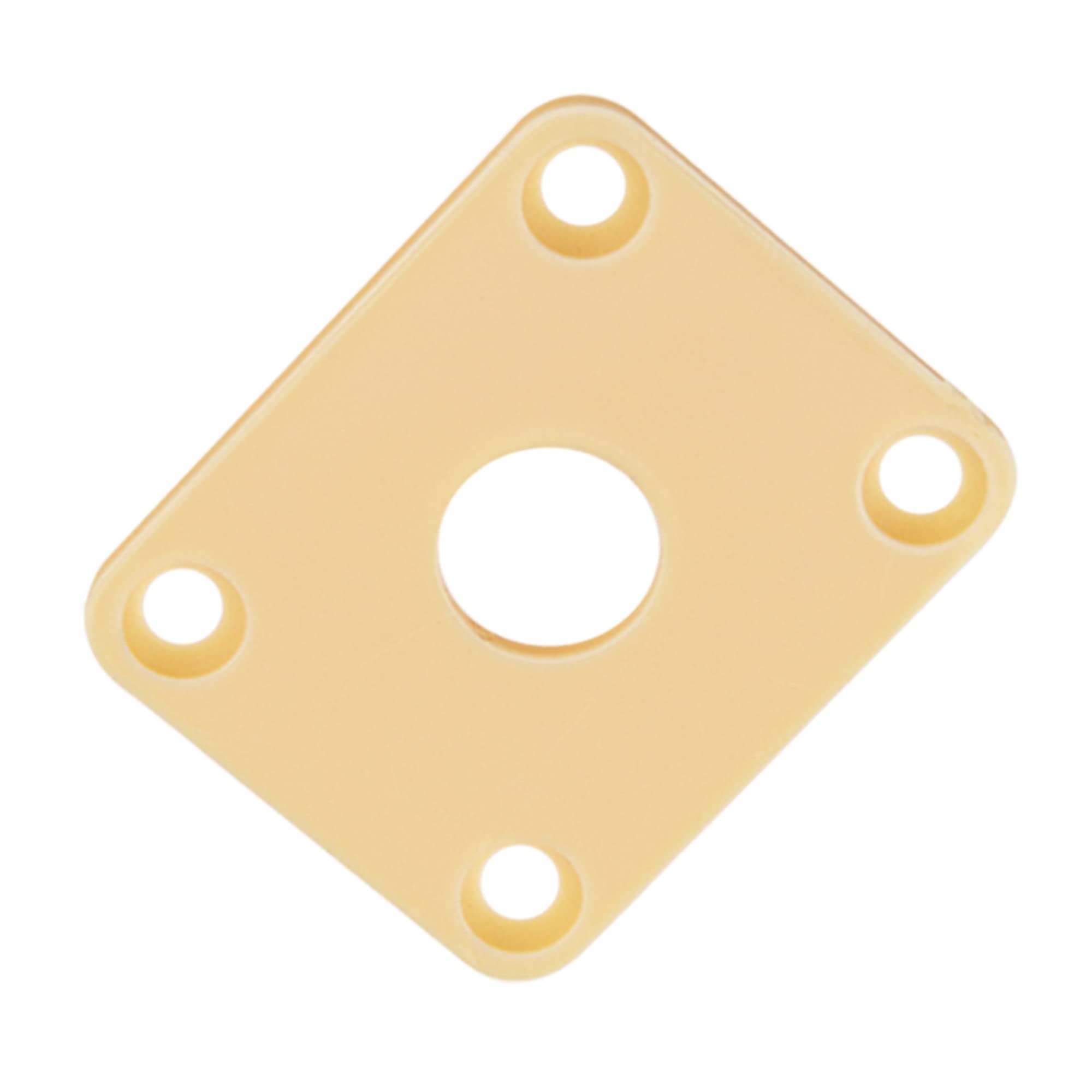 10Pcs Yootones Plastic Jack Plate Square Jackplates Compatible with Epiphone Les Paul Guitar (Yellow)