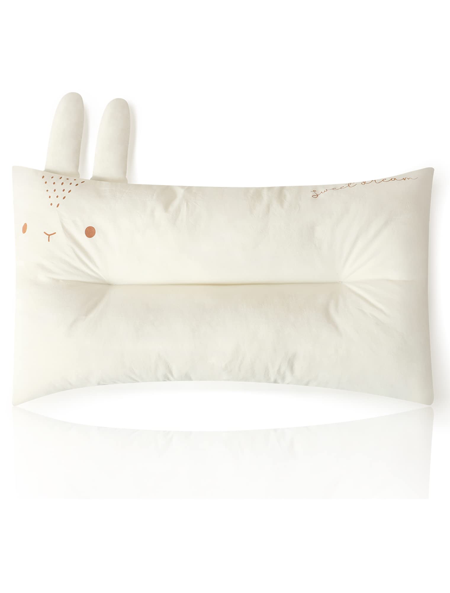 Choc chick Toddler Pillow,20X12inches Machine Washable 100% Cotton Pillowcase Soft Hypoallergenic Kids Pillows,Child Cute Animal Perfect Toddler Pillows for Sleeping 2 Years Old (Rabbit)