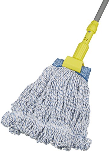 Amazon Basics Loop-End Rayon Finish Commercial String Mop Head, 5 Inch Headband, Medium, 6-Pack