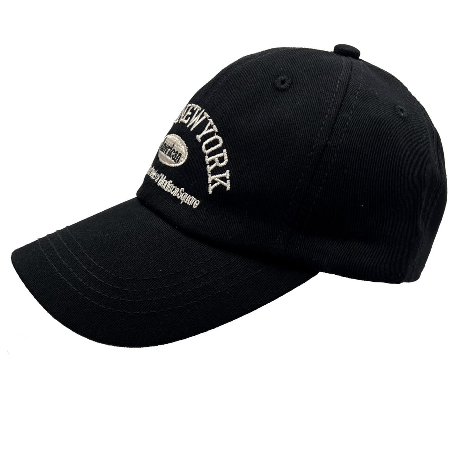 1989 New York Cotton Baseball Cap, Classic Vintage Washed Dad Hat Adjustable Snapback Summer Hats for Men Women Teens Kids Black