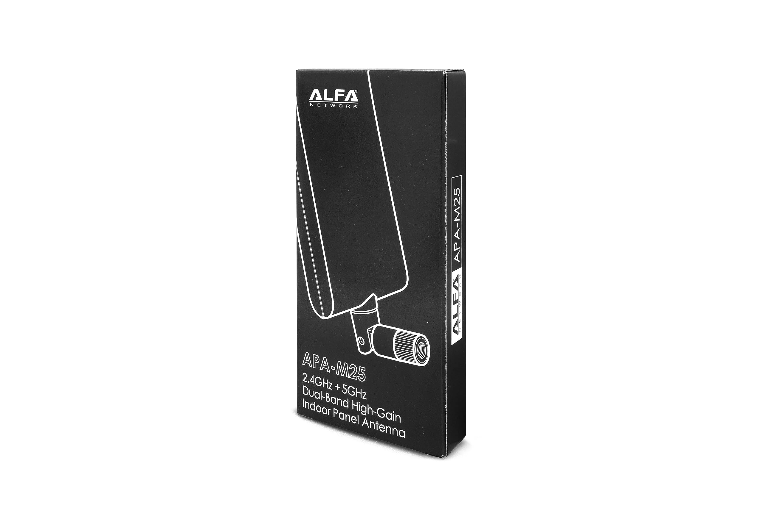 Alfa Network APA-M25 Dual Band 2.4GHz/5GHz 8 / 10dBi high gain Directional Indoor Panel Antenna with RP-SMA Connector (Compare to Asus WL-ANT-157)