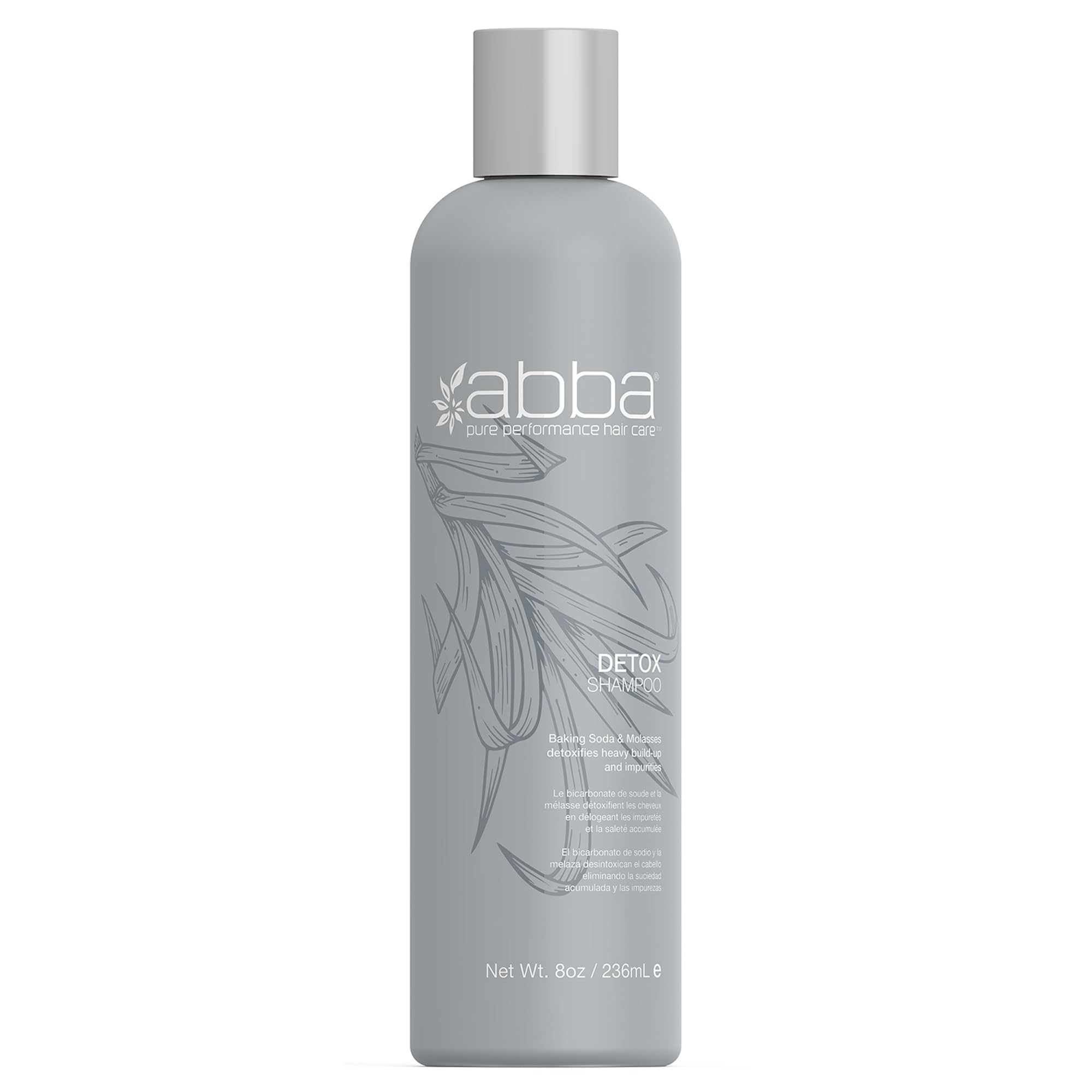 ABBA Detox Shampoo, Molasses, 8 Fl Oz (Packaging May Vary)