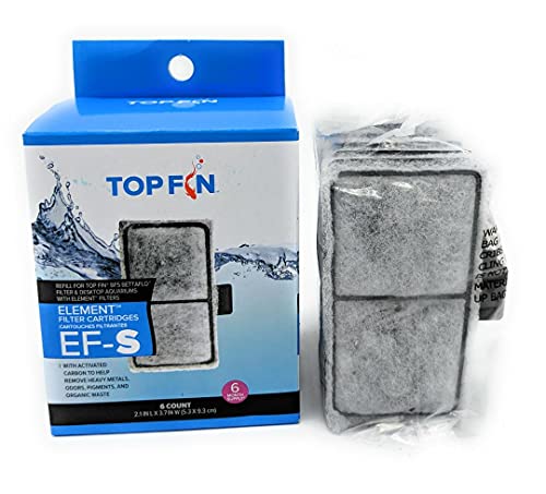 Top Fin EF-S Element Filter Cartridges (6 Count) for Fish Tank