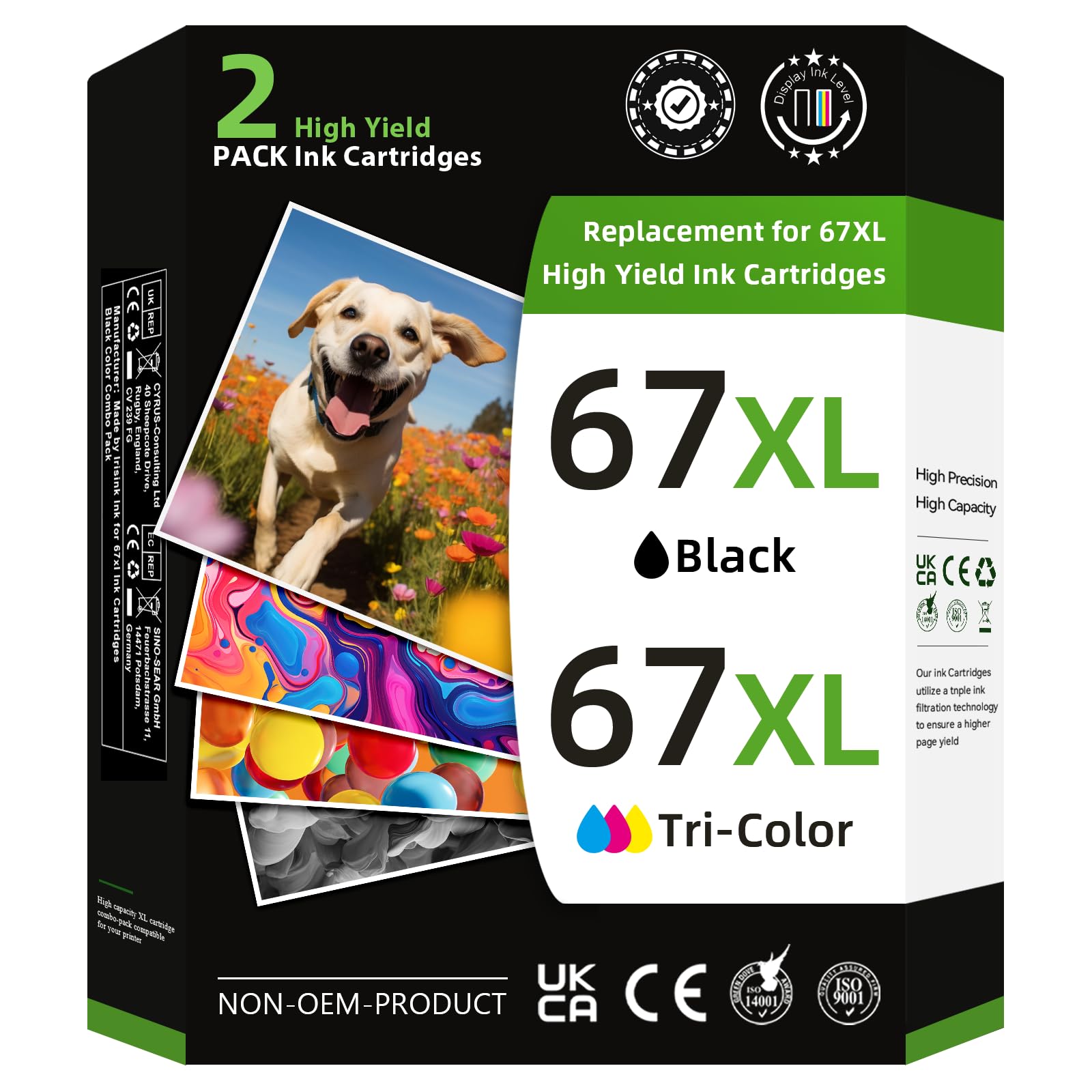 Economink Remanufactured Ink Cartridge Replacement for HP Ink 67 67XL for Envy 6055 6000 6052 6032 6022 for Pro 6455 for DeskJet 2755 2722 2700 2732 2752 2725 2724 2710