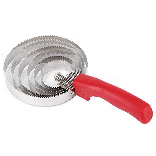 Gojiny 6 Ring Curry Comb Reversible Metal Horse Curry Comb Stainless Steel Dog Spring Curry Comb with Comfortable Grip for Grooming Shedding Horse Sheep and Pet