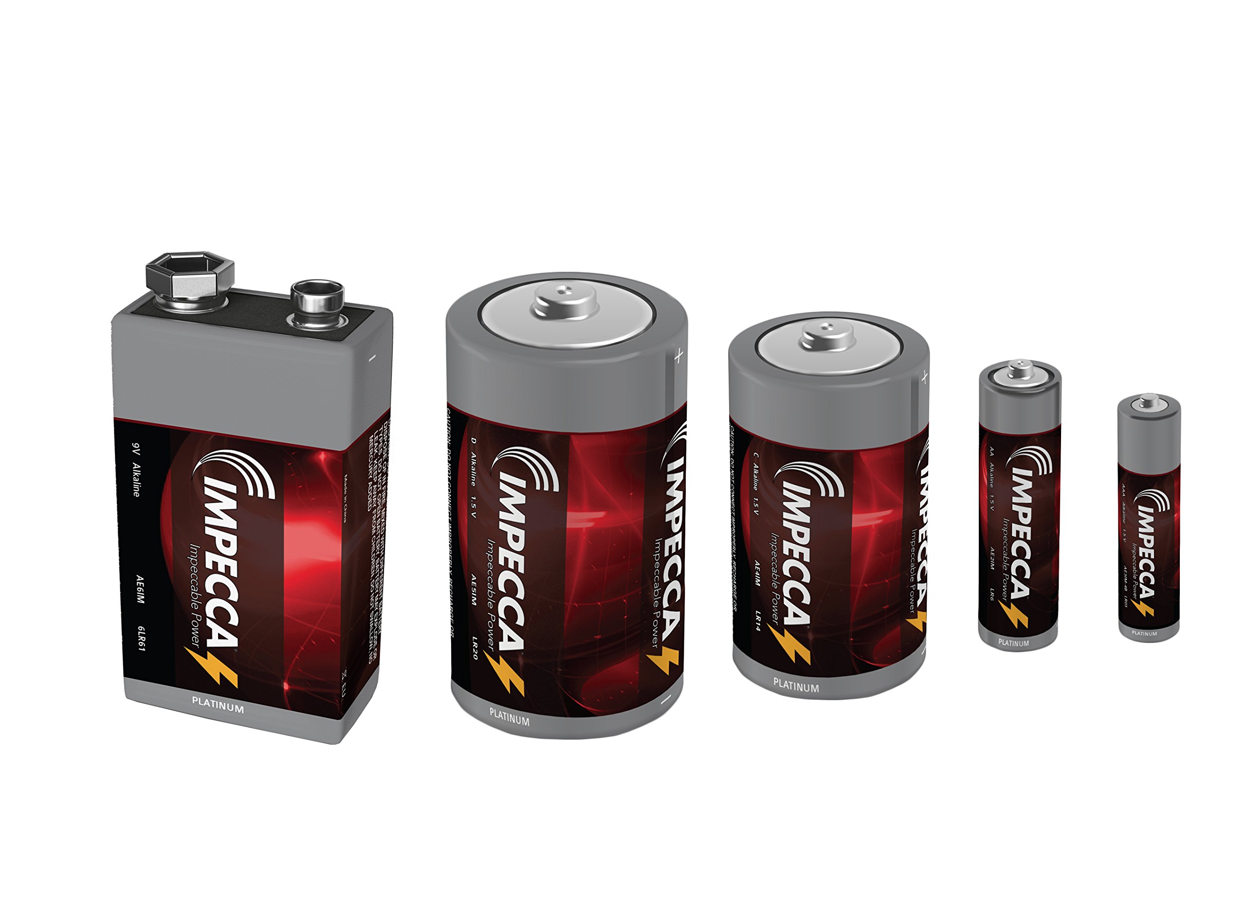 Impecca Super Alkaline Batteries AA-20 AAA-8 C-5 D-5 9Volt-2 Maximum Power 10-Year Shelf Life Long Lasting Batteries Combo Pack with Battery Storage Box Organizer, 39 Batteries Variety Pack