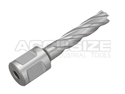 Accusize Industrial Tools 7/16'' Cutting Dia, 3/4'' Weldon Shank, 2'' Cutting Depth H.S.S. Annular Cutters, 2081-2012