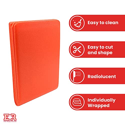 Ever Ready First Aid Padded Universal Aluminum Splint, 4.25β x 24β, Flat Folded, Waterproof - 3 Pack