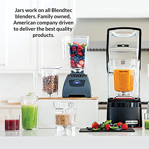 Blendtec Classic Fit Blender with FourSide Jar (75 oz), 30-sec Pre-programmed cycle, High-Low Pulse, Professional-Grade Power, Black