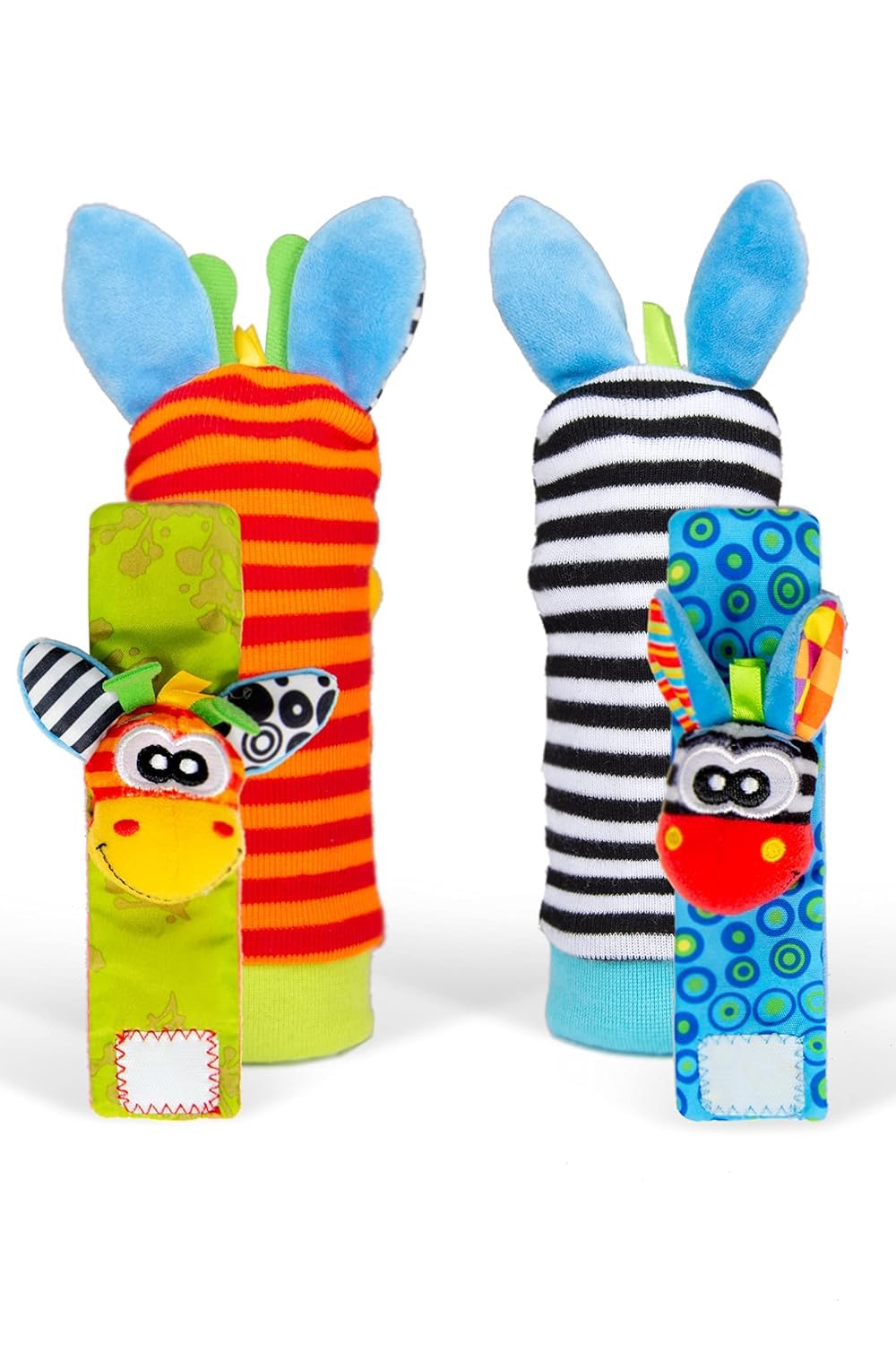 4pcs Sozzy Baby Infant Soft Toy Wrist Rattles Foots Finders Developmental