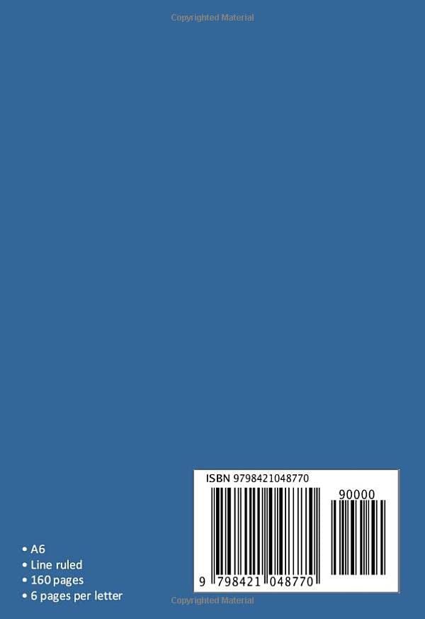 A To Z Notebook: 6 Pages per Letter, 158 Pages, A6 Small Pocket Size | Alphabetical Notebook With Tabs | Alphabet Notebook, Lined Journal Organiser (A ... Password Organizer, Writing - Blue Cover