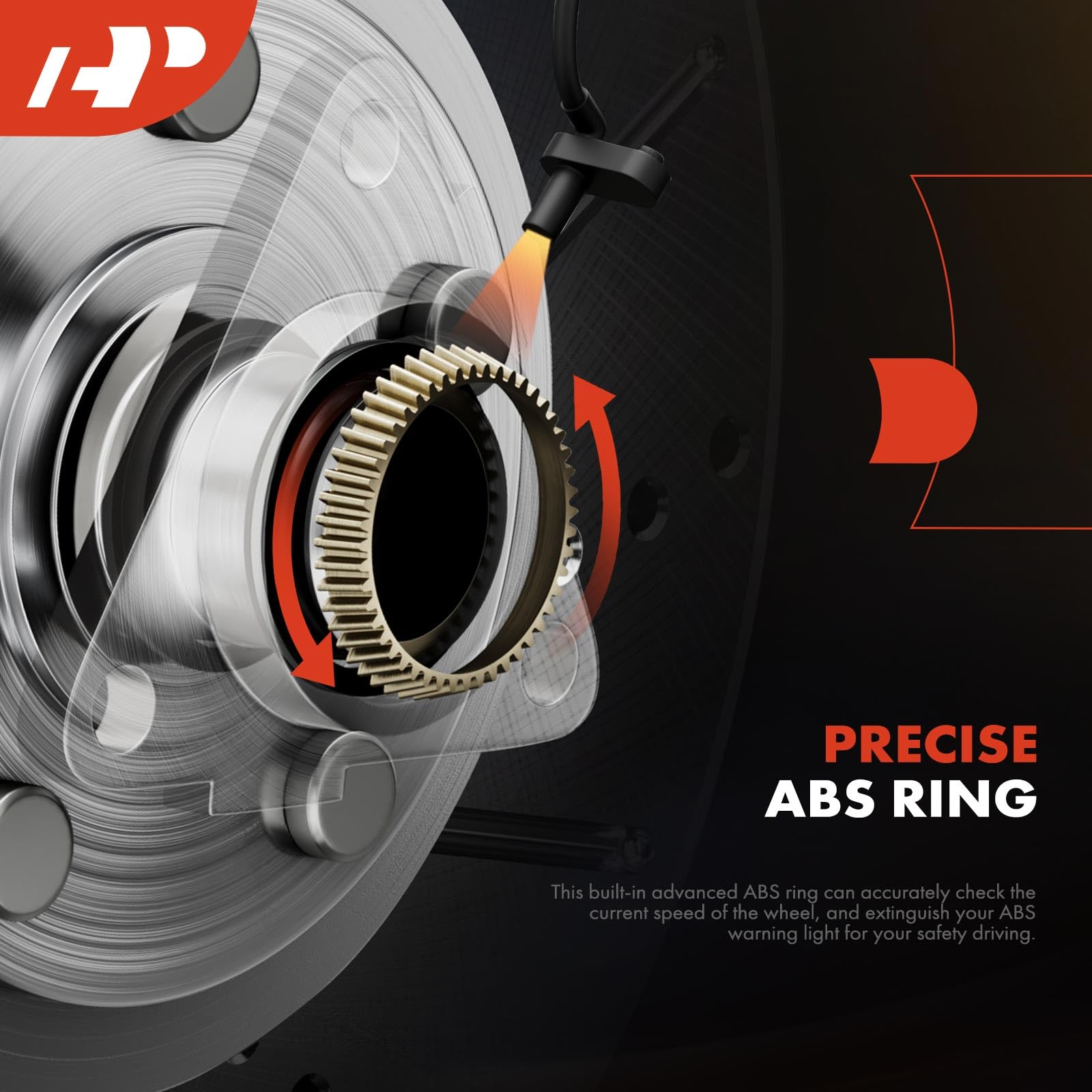 A-Premium 2 x Rear Wheel Bearing and Hub Assembly with ABS & 5-Lug Compatible with Dodge Grand Caravan 2008-2011 & Chrysler Town & Country 2008-2011 & Volkswagen Routan 2009-2011
