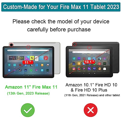 Amazon Fire Max 11 Tablet Case for Kids (13th Generation, 2023 Release), Patamiyar Lightweight Shockproof Kids Case with Handle Stand for Kindle Fire Max 11 Tablet - Blue