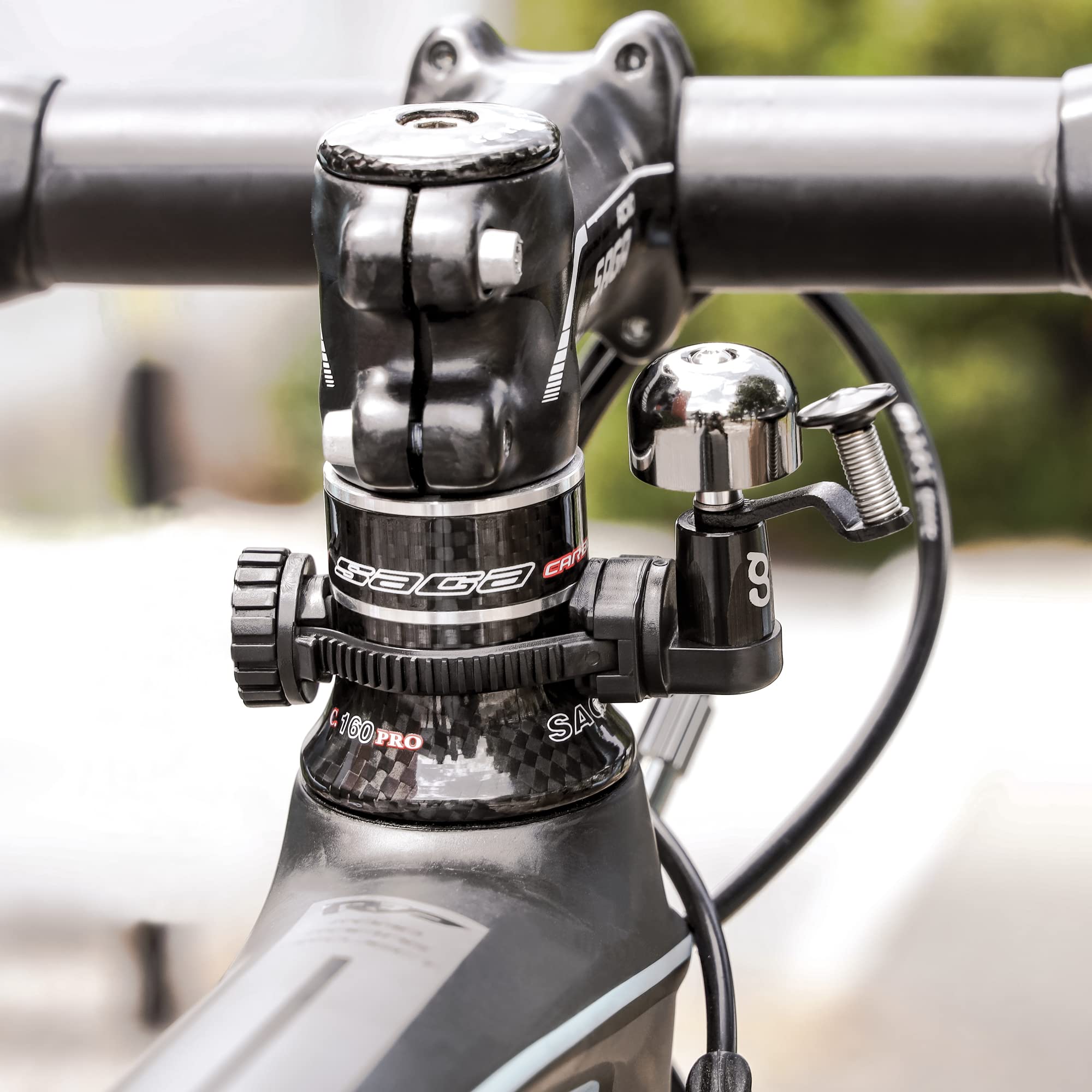 CyclingDeal Adjustable Clamp Tie Bike Bell Bicycle Horn 360 Degree Rotatable Bracket Universal Fit Design– Ideal for Road MTB Hybrid and E-Bikes - Loud Clear Crisp Sound