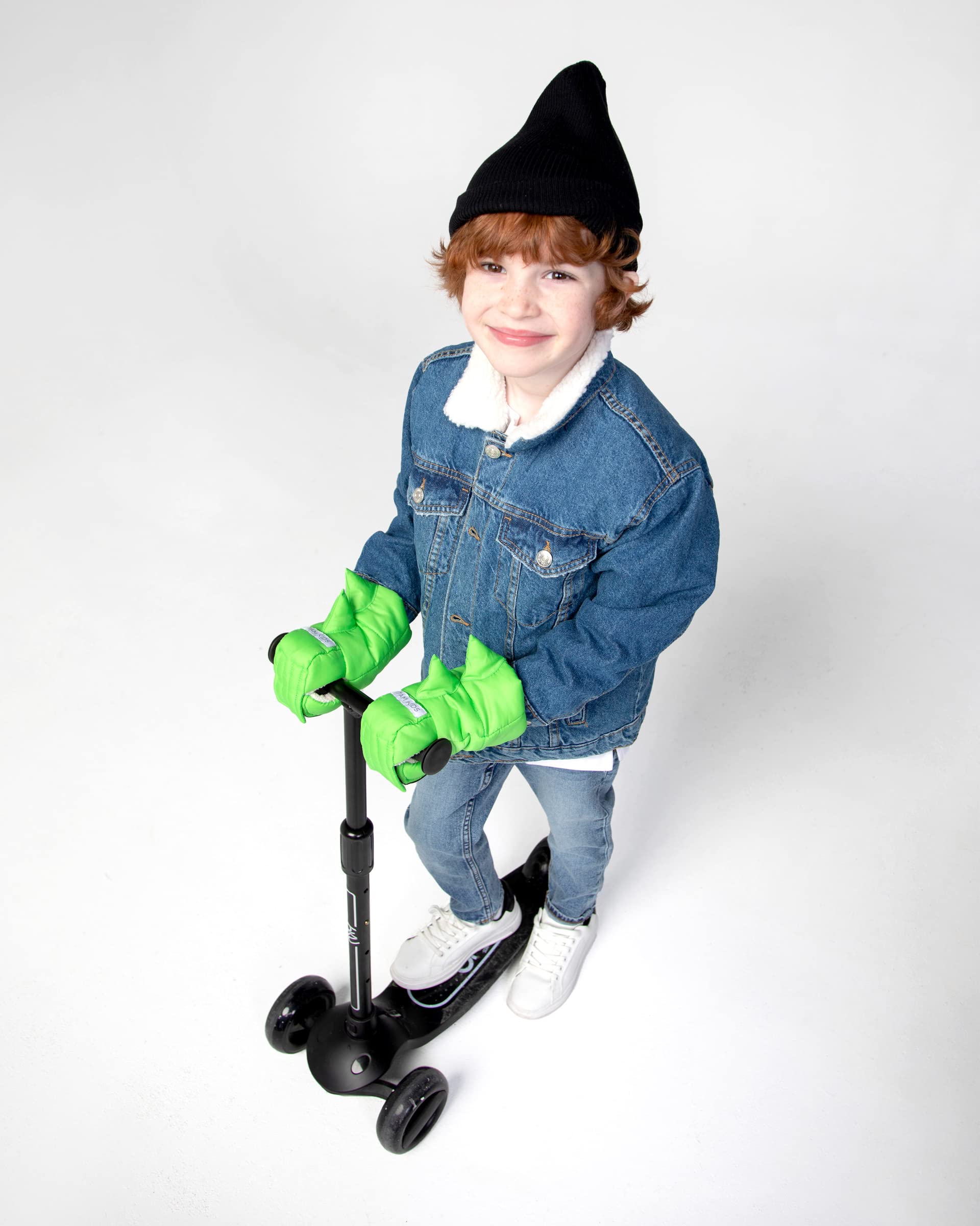 7AM Enfant Winter Gloves for Kids - Waterproof Kids Warmmuffs Gloves Hand Warmer for Scooters | Soft Plush Lined Interior
