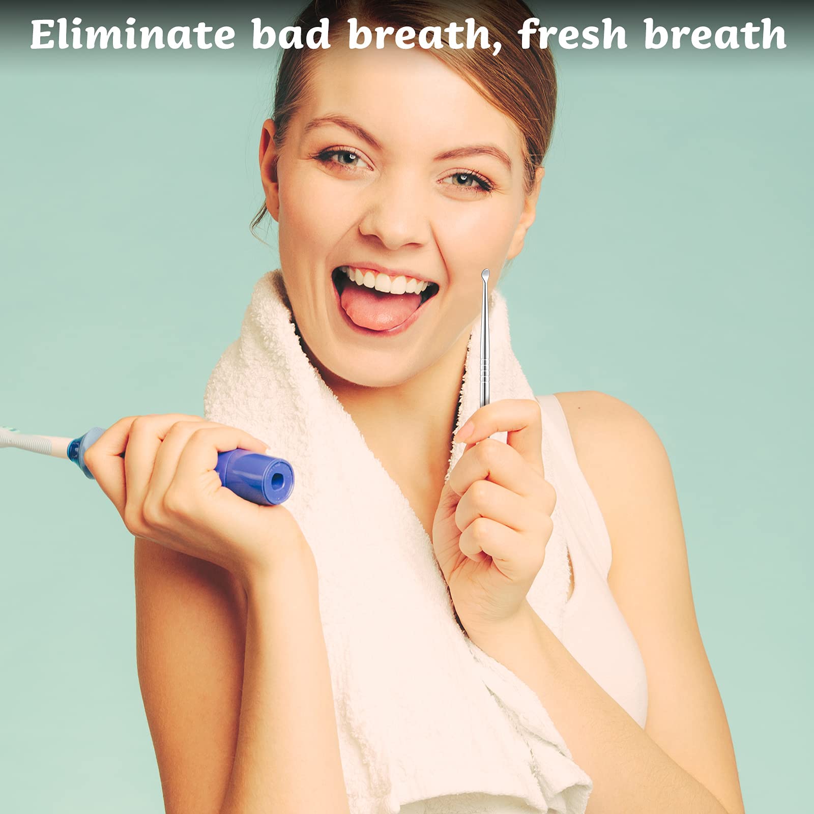Nuanchu 4 Pieces Stainless Steel Tonsil Stone Removal Pick Tonsillolith Tool Oral Cleaner to Get Rid of Bad Breath