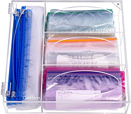 ABTIFFANY Ziplock Bag Storage Organizer, (ABT-1), 11.8x11.8x3
