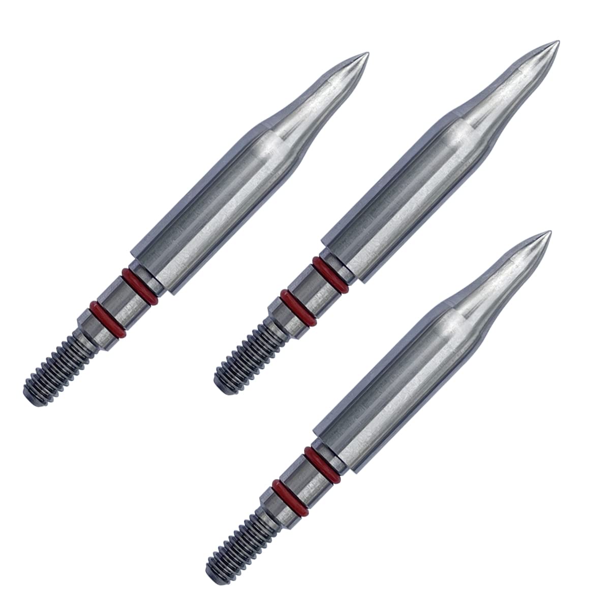 150Grains Archery Field Points Various OD 100/125/150/200 Grains Field Points Stainless Steel Archery Target Bullet Point Sharp Targethead Screw in Broadheads (1 Dozen 12 PCS) (9/32″150 Grains)