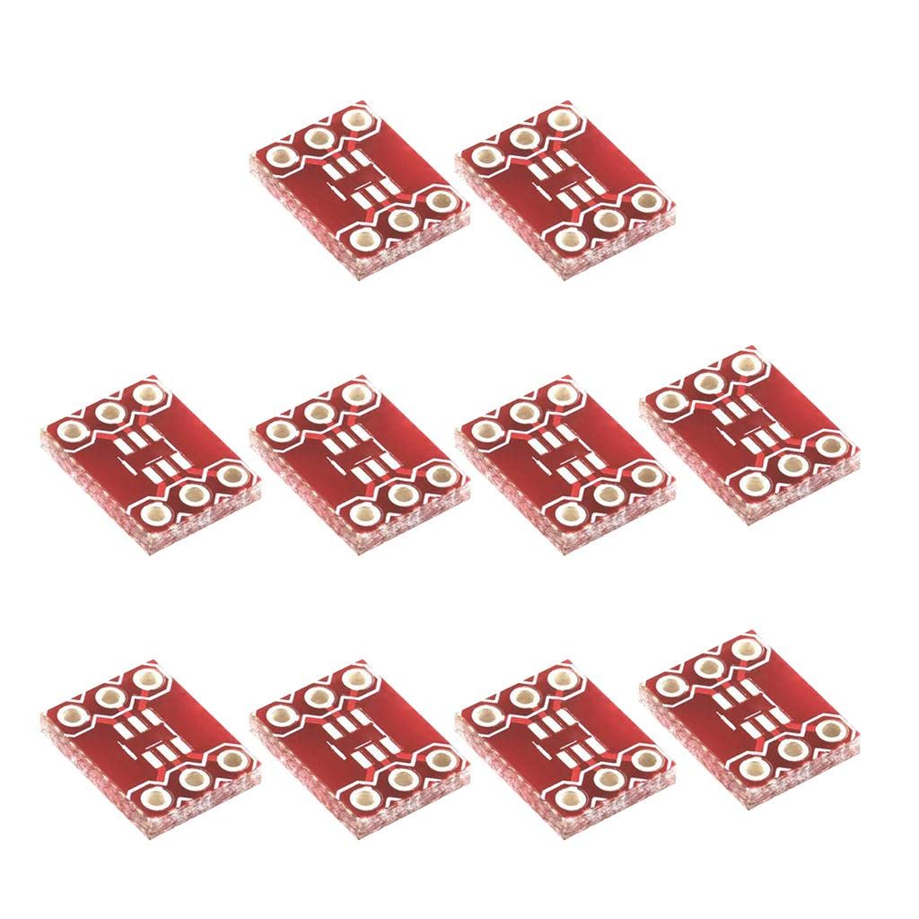 Almencla Set of 10 SOT23 to DIP Transfer Board DIP 6 Pin Board Pitch Adapter
