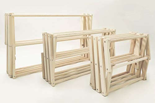Clothes Drying Rack Wooden Maple Folding Amish Handmade Quality 36 Inches Wide 52 Inches Tall USA