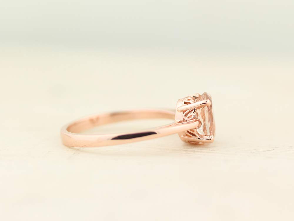 1ct Oval Morganite 14K Rose Gold Ring (7)