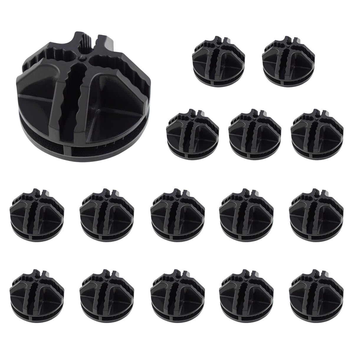 16 Pieces Cube Connectors Plastic Storage Cube Connectors Wire Cube Connectors Plastic Organizer for Closet Grid Modular Shelving Connector DIY Shelves Accessories Cube Storage Unit for Mesh (Black)