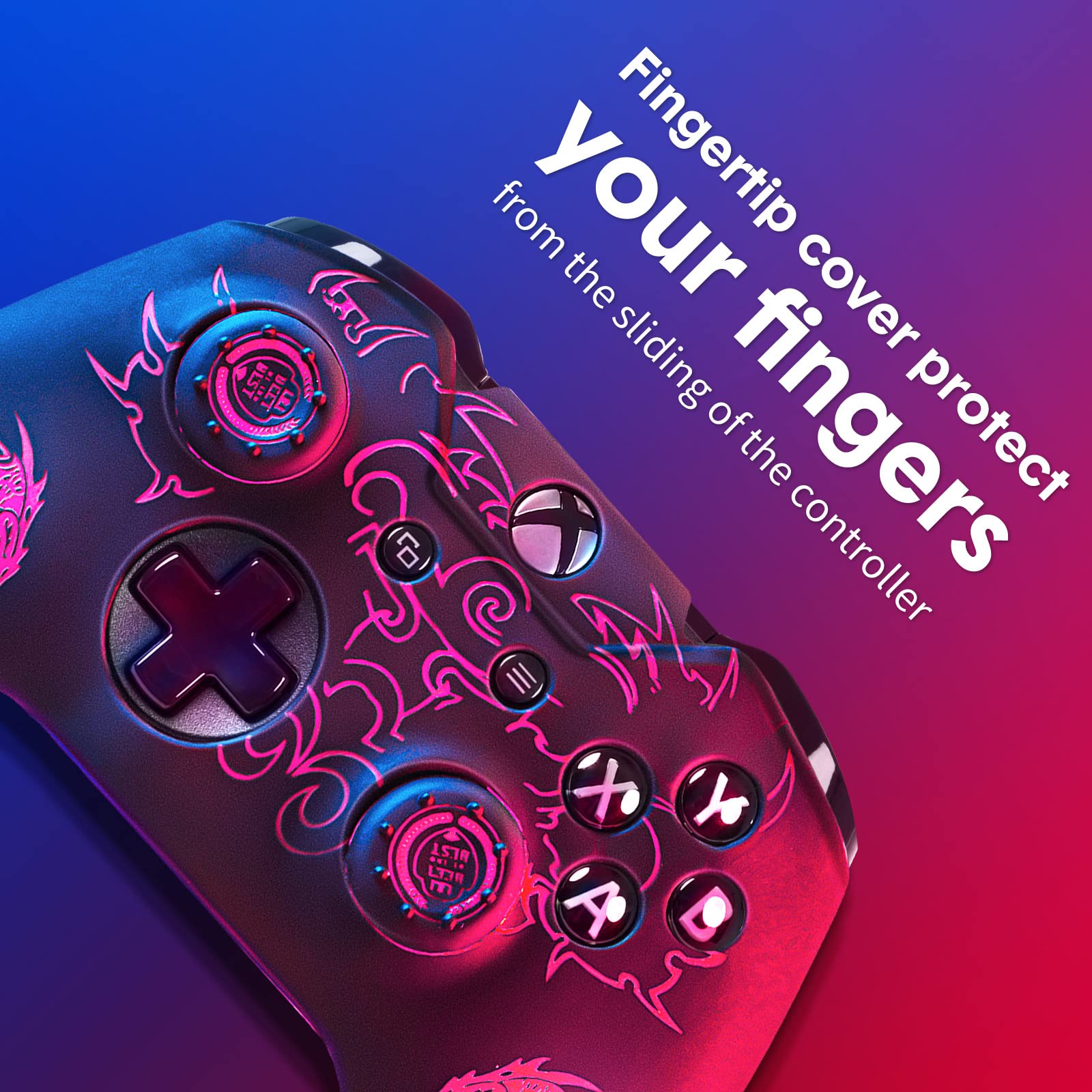 14 Pcs Controller Skins Anti-Slip Accessories Set Silicone Cover Protector Case Compatible with Xbox One/ S/ X Controller Wireless/ Wired Gamepad Joystick with 12 Cat Paw Thumb Grips (Red and Black)…
