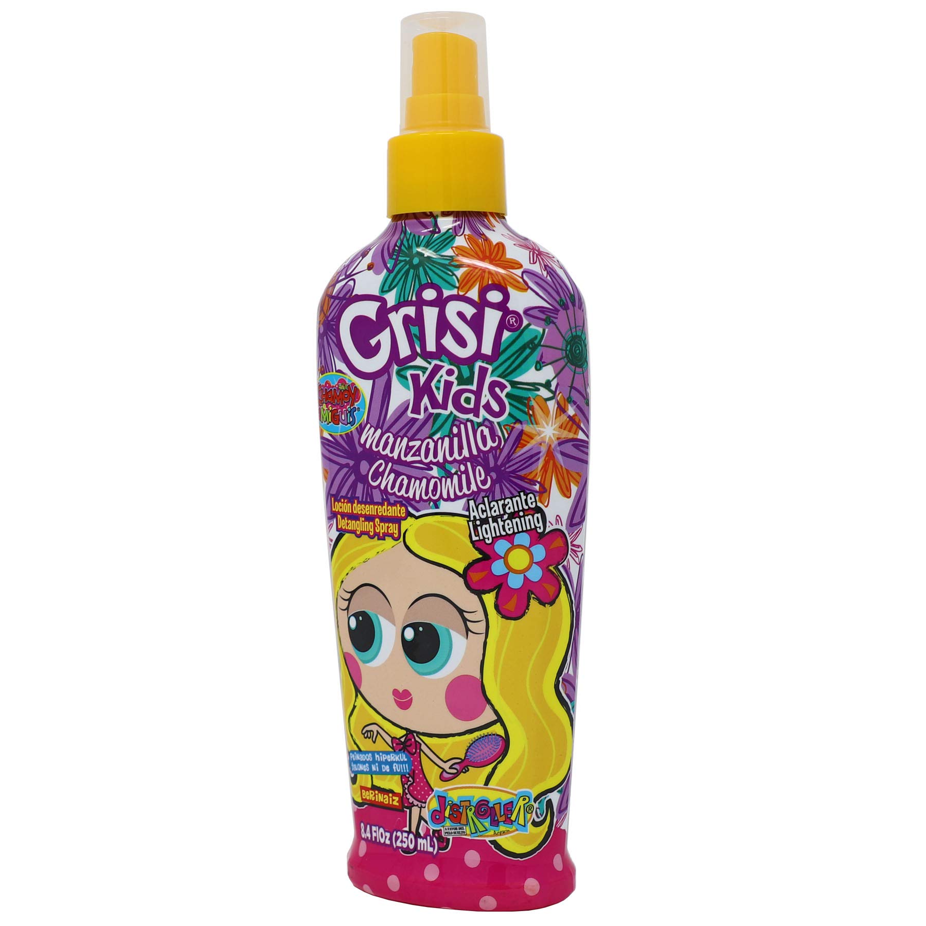 Grisi Kids Manzanilla Lotion Detangling and Lightening with Chamomile Spray, Clear, 3-Pack of 8.4 FL Oz, 3 Spray Bottles