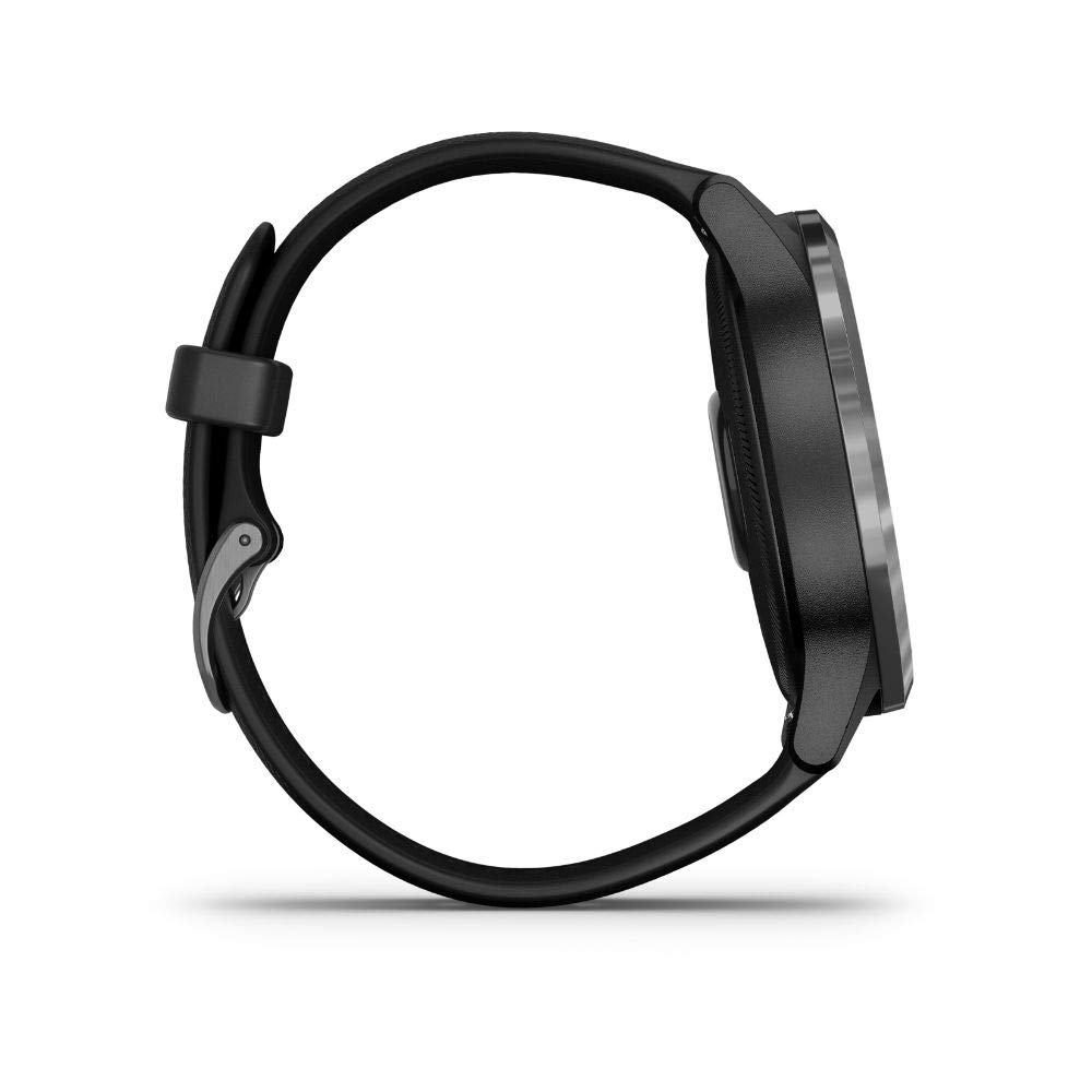 Garmin Vivoactive 4 Smartwatch (Gray/Stainless) Bundle w/Additional Metal Band (010-02174-01)