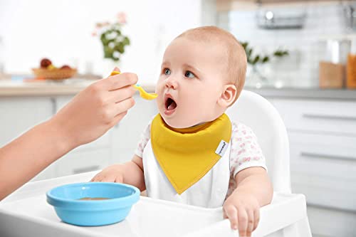 Baby Bandana Drool Bibs for Boys and Girls, Solid Colors,12 Pack Baby Bibs for Teething and Drooling, Organic Cotton Bibs
