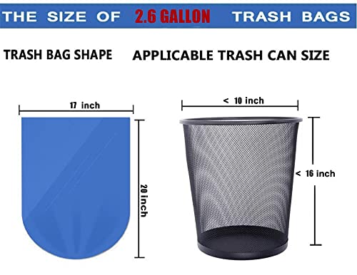 440 Counts 2.6 Gallon Trash Bags ENK Clear Small Trash Bags Bathroom Trash Bags Wastebasket Trash Bin Liners Small Garbage Bags for Home Kitchen and Office, fit 2-2.6 Gallon,10 Liter Trash Bins