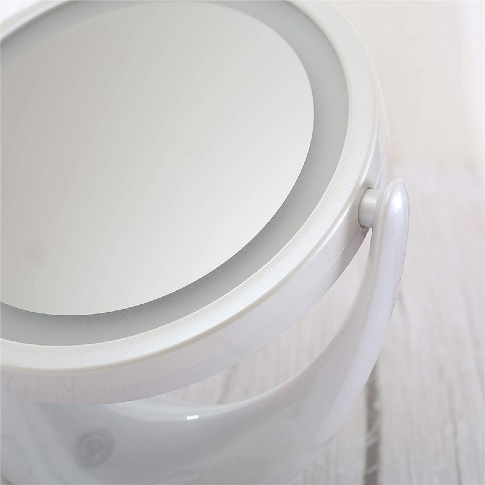 FQYYDD Illuminated Makeup Mirror Usb Rechargeable Makeup Lamp Mirror Double-Sided Mirror