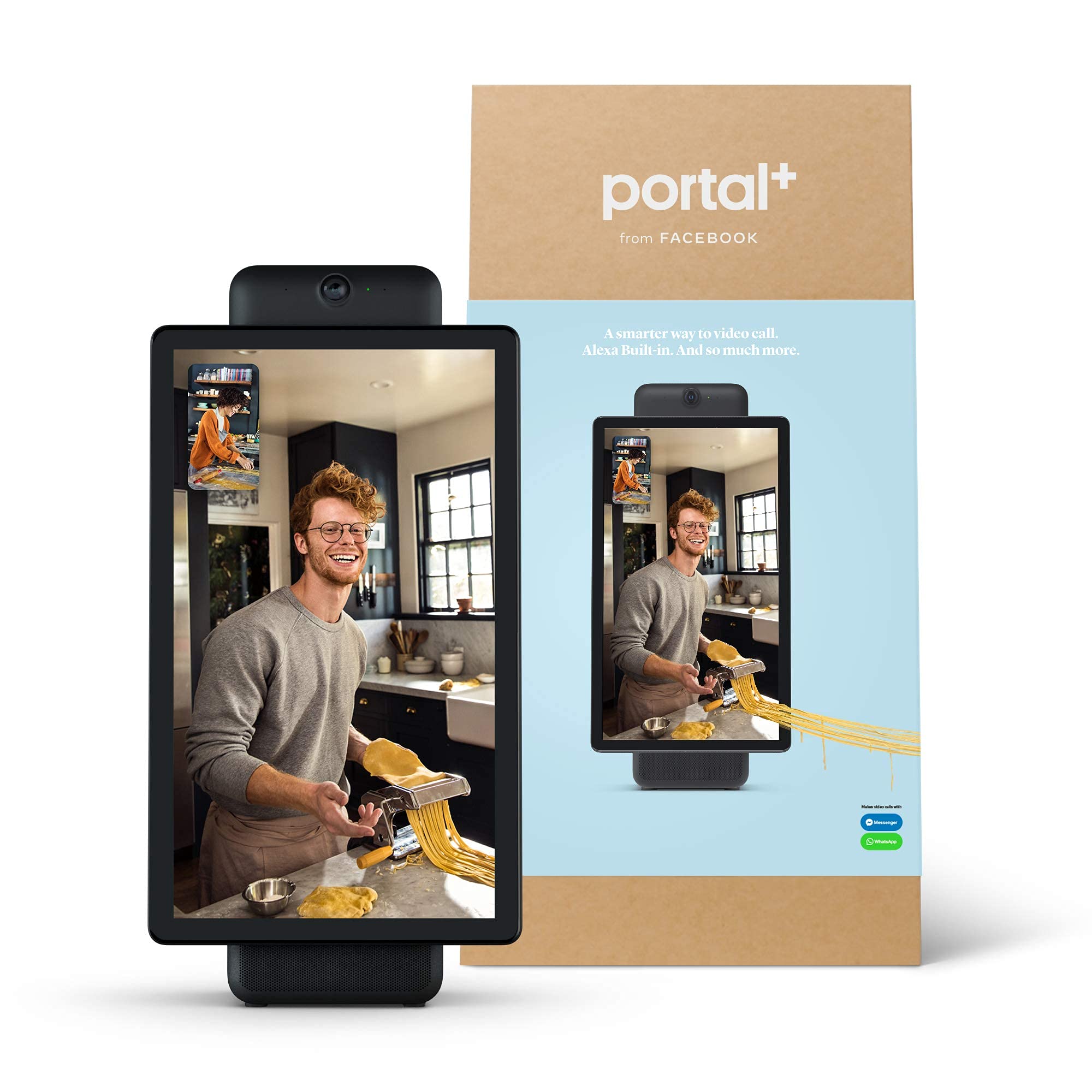 Facebook Portal Plus - Smart Video Calling 15.6" Touch Screen Display with Alexa - Black (Renewed)