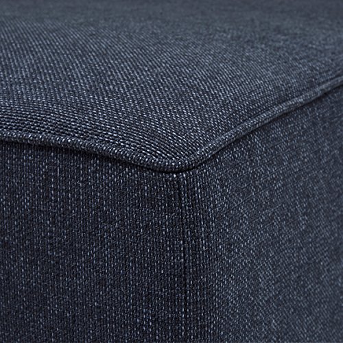 Amazon Brand - Rivet Audrey Modern Square Ottoman, 39"W, Denim