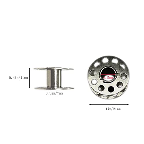 25 Pcs Metal Bobbins for Sewing Machine with Storage Box, A Class 15 Universal Bobbins in Case Compatible for Brother, Janome, Singer, Bernina, Toyata, Anime, Kenmore, Elna, Babylock by LeBeila