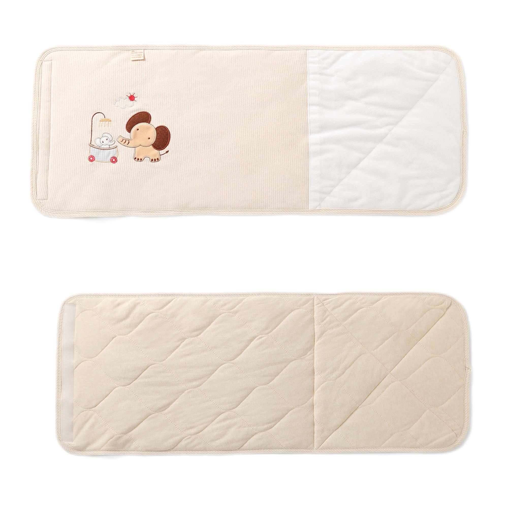 Donhoo Widens Pure Cotton Baby Warm Belly Band, Swaddle Belt, Sleeps to Prevent Cold, Pervent Diarrhea, Suitable for Babies Aged 0-10(Pattern: Bath Elephant), L:33.4x13.8in